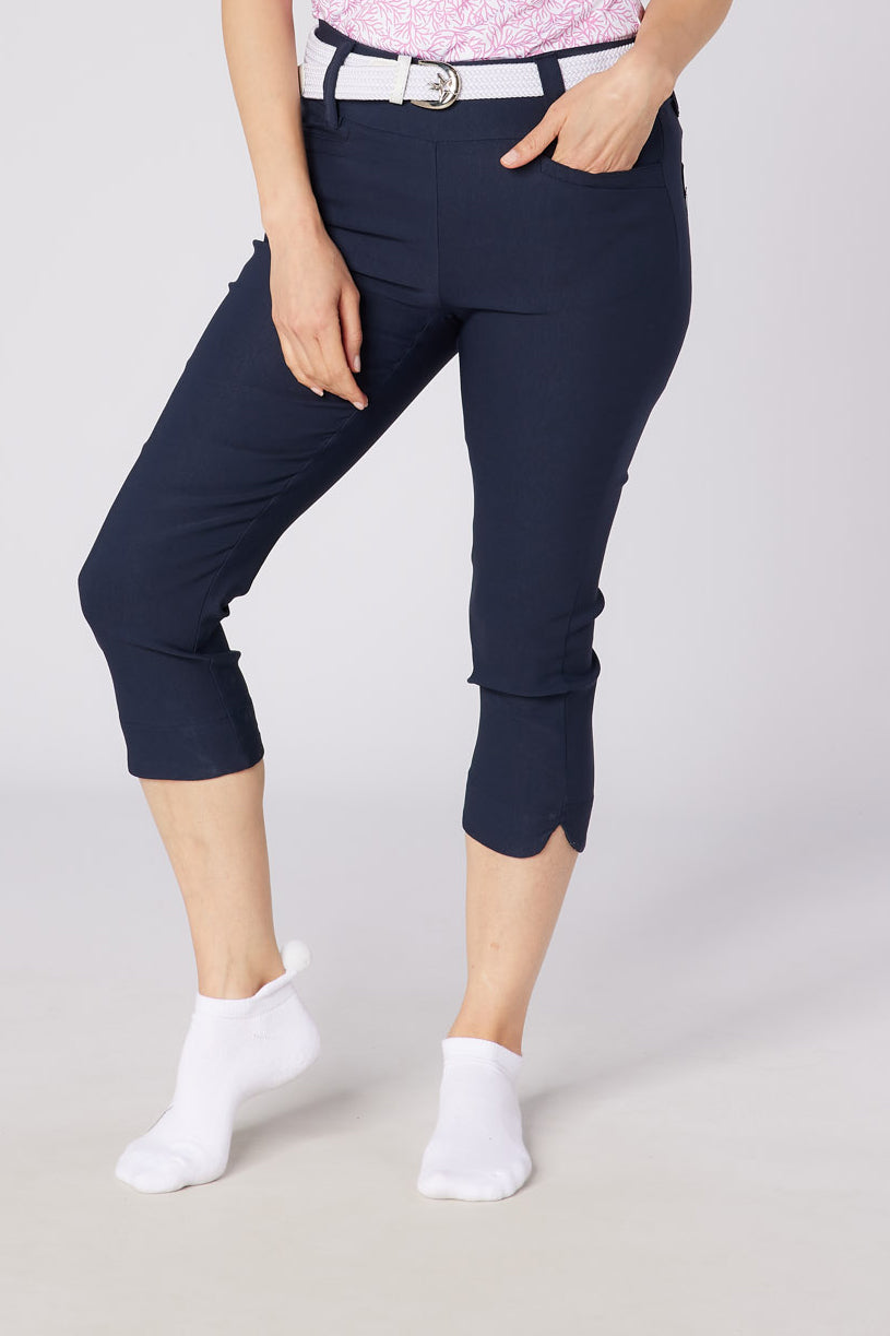 Core Pull On Navy Capri – Golf Birdie Boutique
